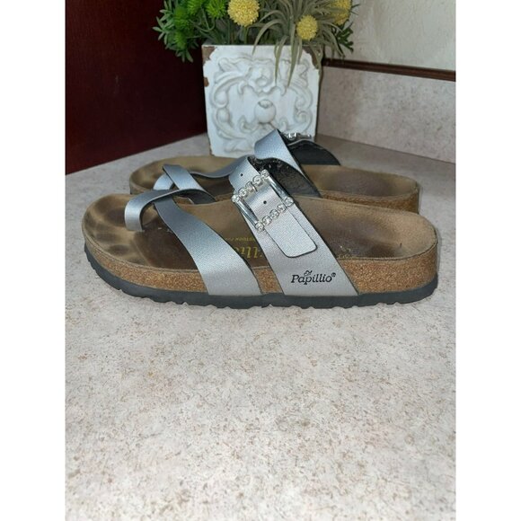 Birkenstock | Shoes | Papillio By Birkenstock Metallic Silver Jewels ...